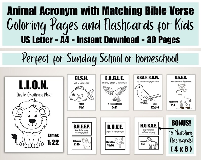 Bible Coloring Pages for Kids - Sunday School, Church, & Homeschool ...