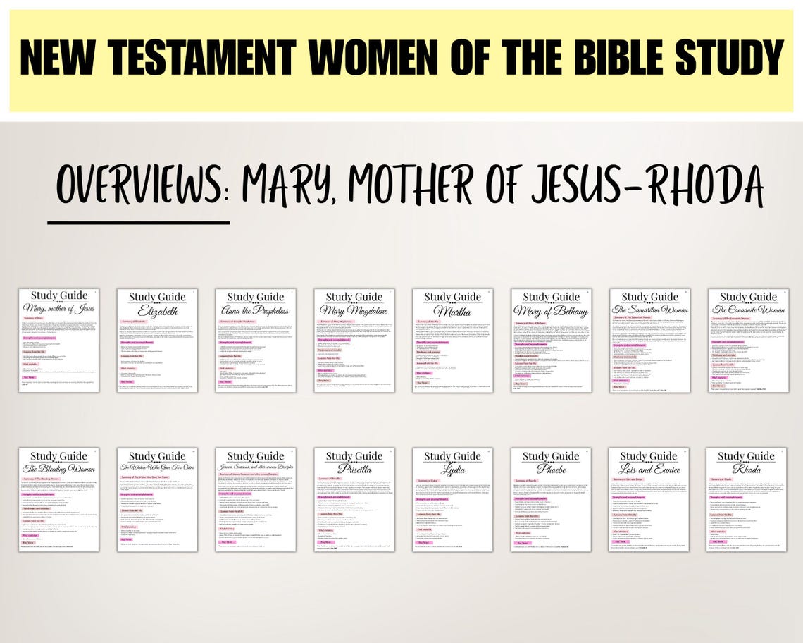 Women of the Bible Study PDF Old and New Testament Bible Study ...