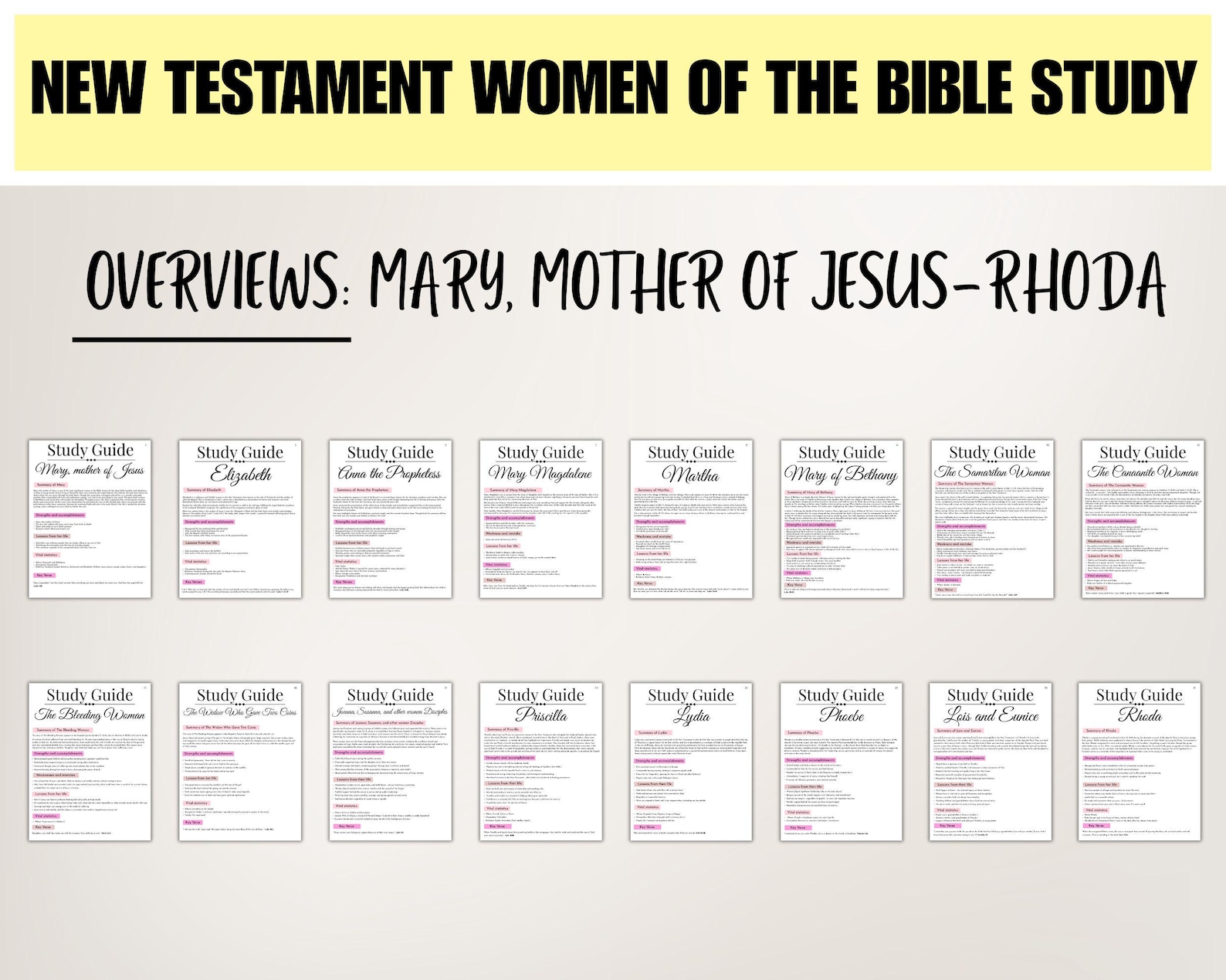 Women of the Bible Study PDF Old and New Testament Bible Study ...
