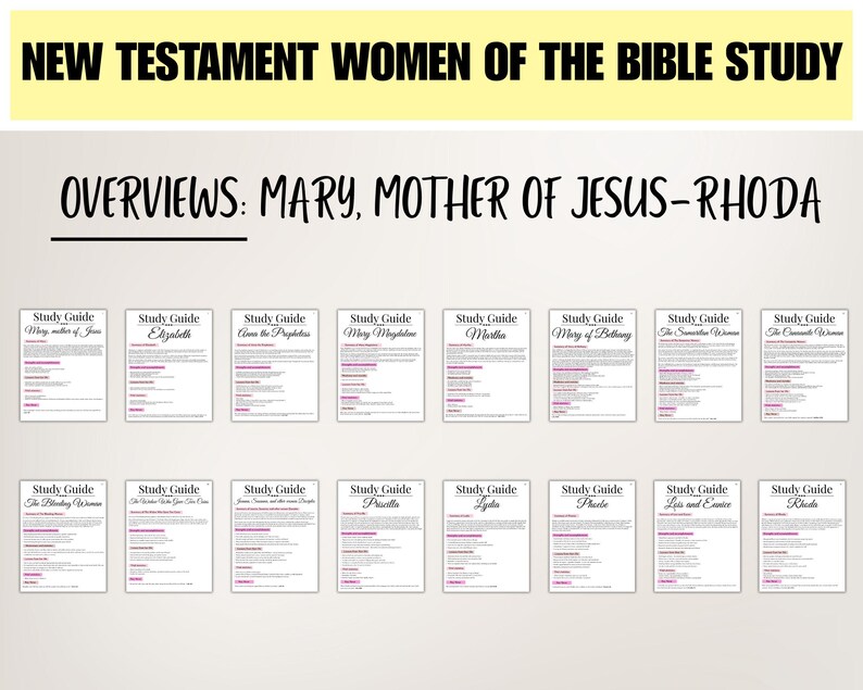 Women of the Bible Study PDF Old and New Testament Bible Study ...