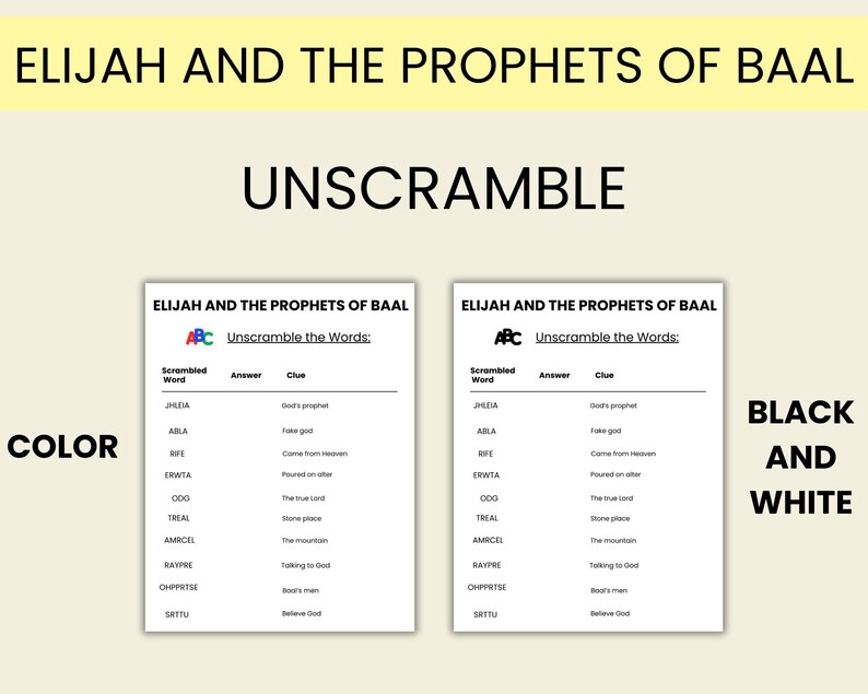 Elijah and the Prophets of Baal Bible Puzzle Games for Kids - Bible ...