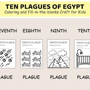Ten Plagues of Egypt Craft for Kids Sunday School Homeschool Activity ...