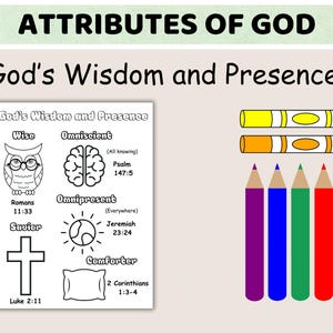 Attributes of God Coloring Pages for Kids - Bible Study, Sunday School ...