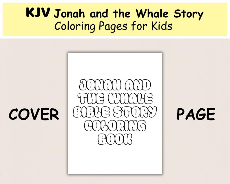 Jonah and the Whale, KJV Coloring Pages for Kids, Sunday School ...