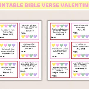 Bible Verse Valentine's Day Cards for Kids, Classroom Party Cards ...