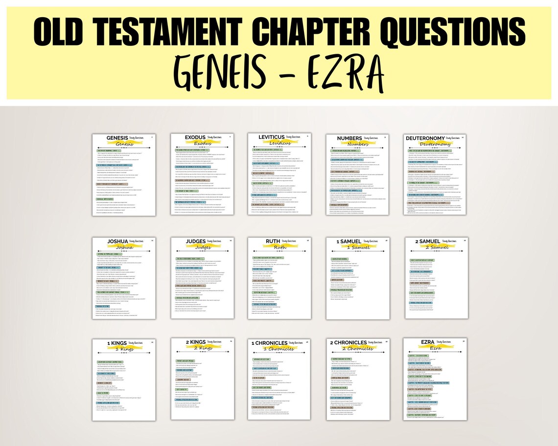 Old Testament Books of the Bible Study Printable PDF Bible Study ...