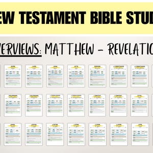 Bible Study PDF Printable, Old and New Testament Study Sheets, Bible ...