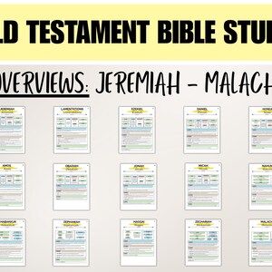 Bible Study PDF Printable, Old and New Testament Study Sheets, Bible ...
