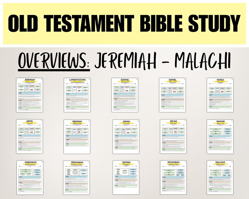 Bible Study PDF Printable, Old and New Testament Study Sheets, Bible ...