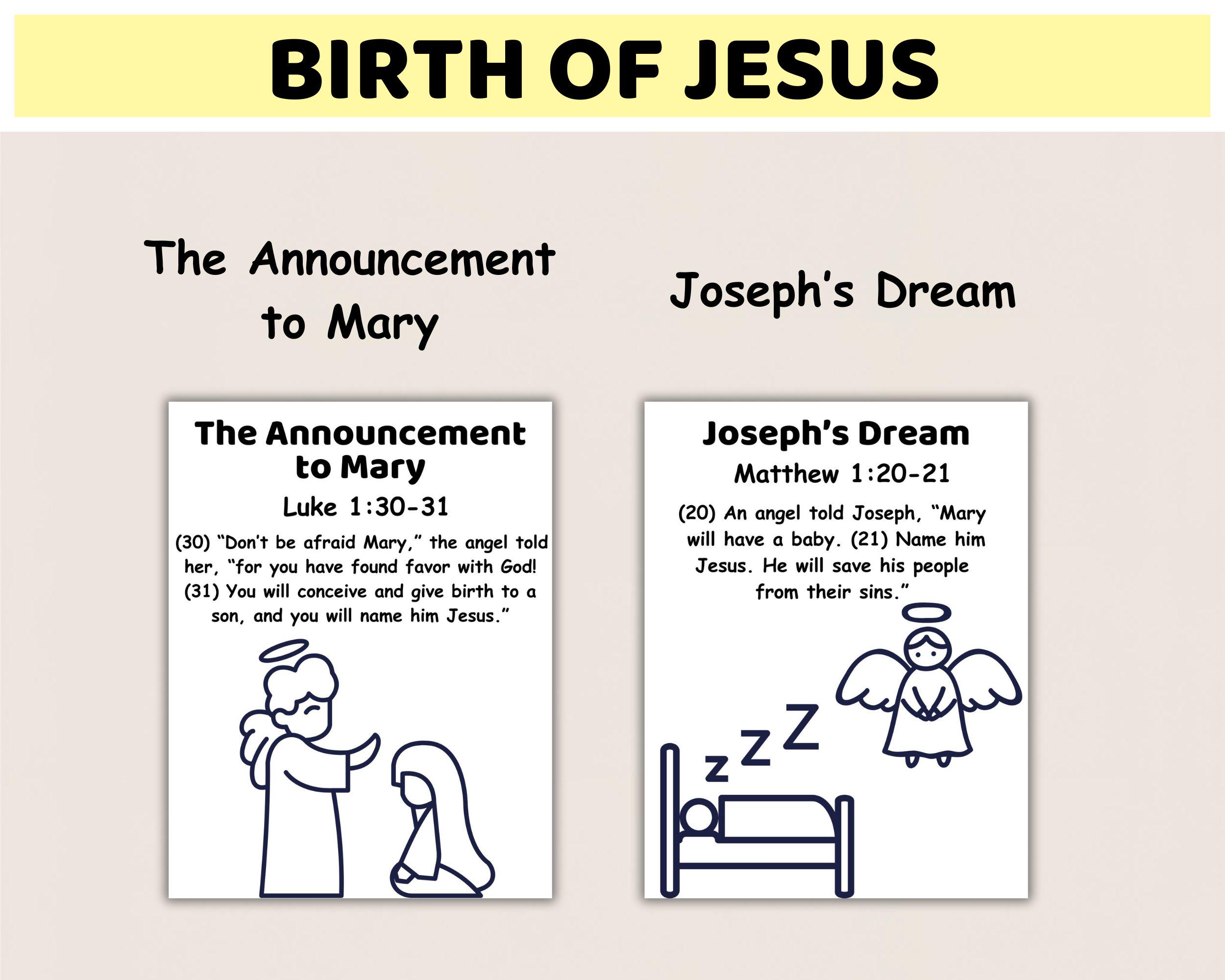 Birth of Jesus Christmas Story Coloring Pages - Christian Kids Art ...