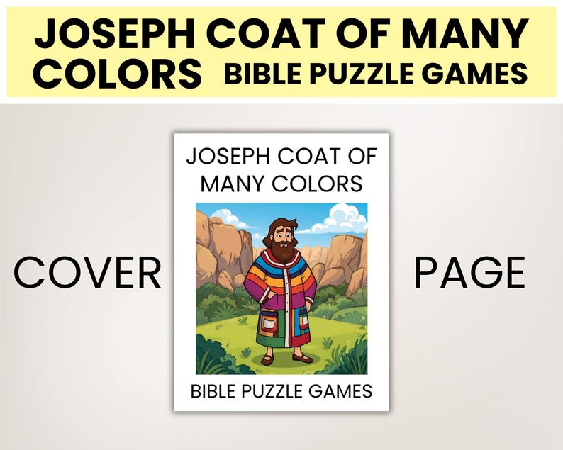 Joseph Coat of Many Colors Sunday School Lesson Pack - Printable Bible ...