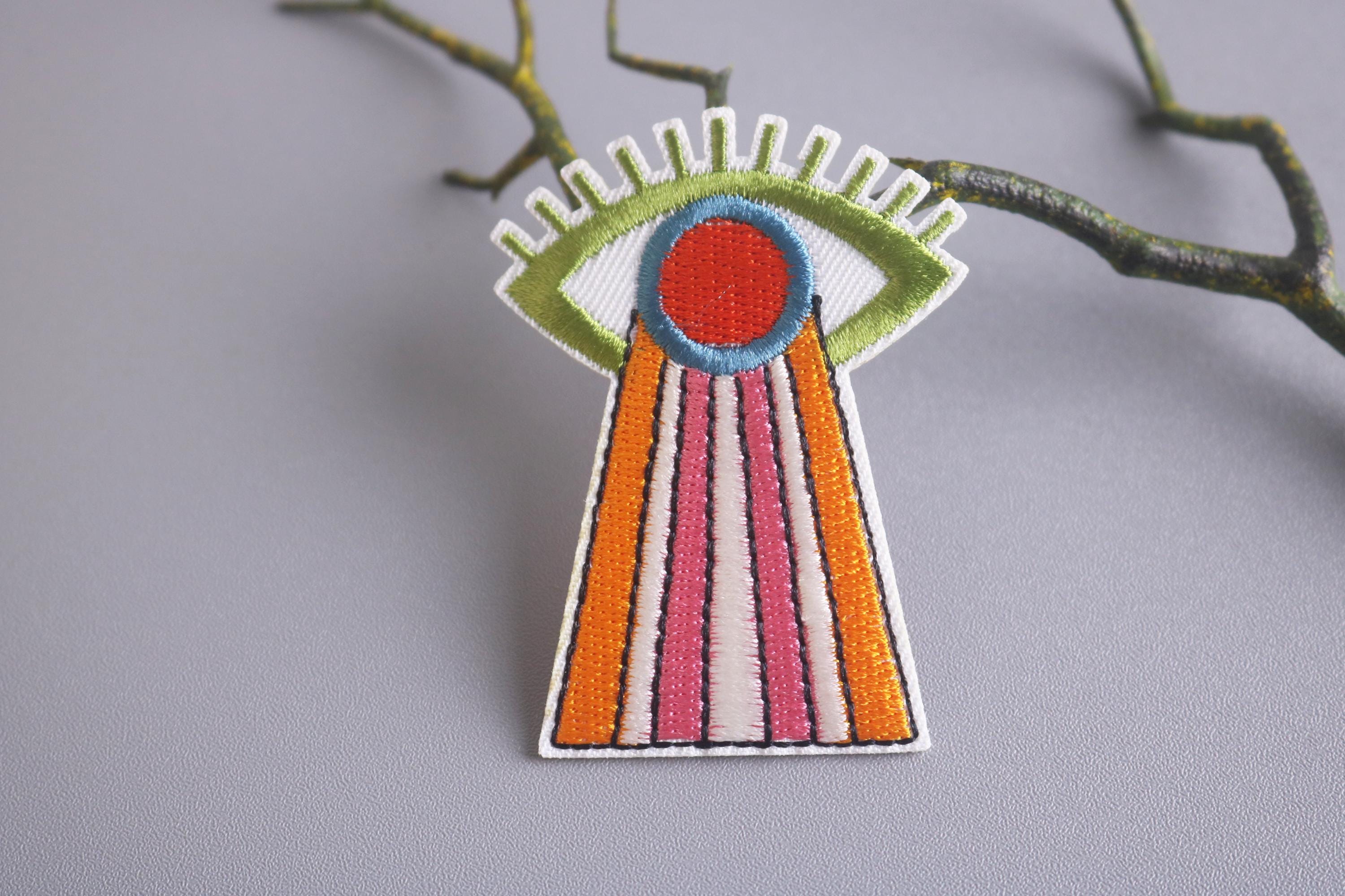 Evil Eye With Laser Patch, Eye Patch, Iron on Patch, Embroidered Patch ...