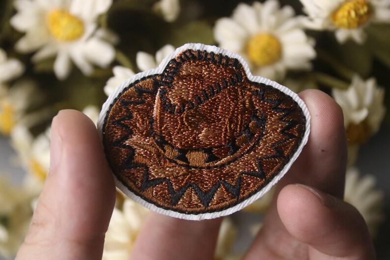 Cowboy Hat Patch, Stetson Patch, Iron on Patch, Stick on Patch ...