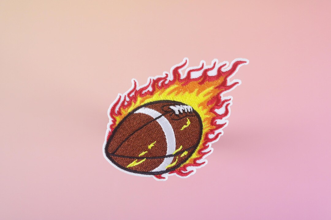 Flying Football Patch, Rugby Patch, Iron on Patch, Embroidered Patch ...