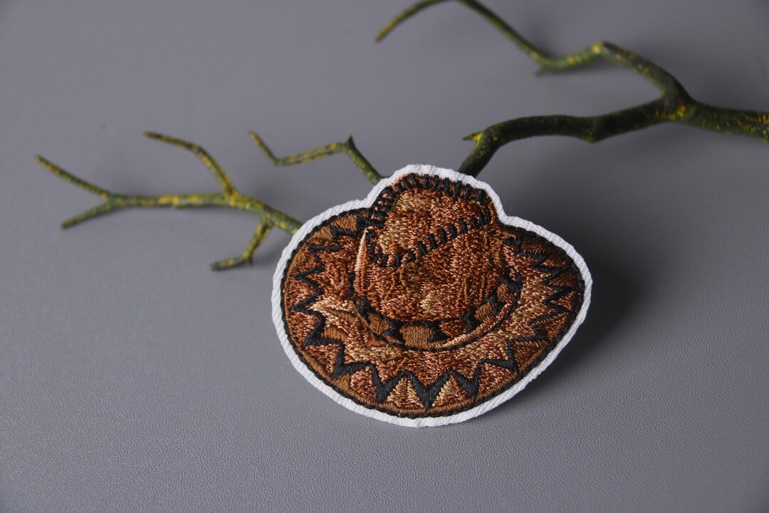 Cowboy Hat Patch, Stetson Patch, Iron on Patch, Stick on Patch ...