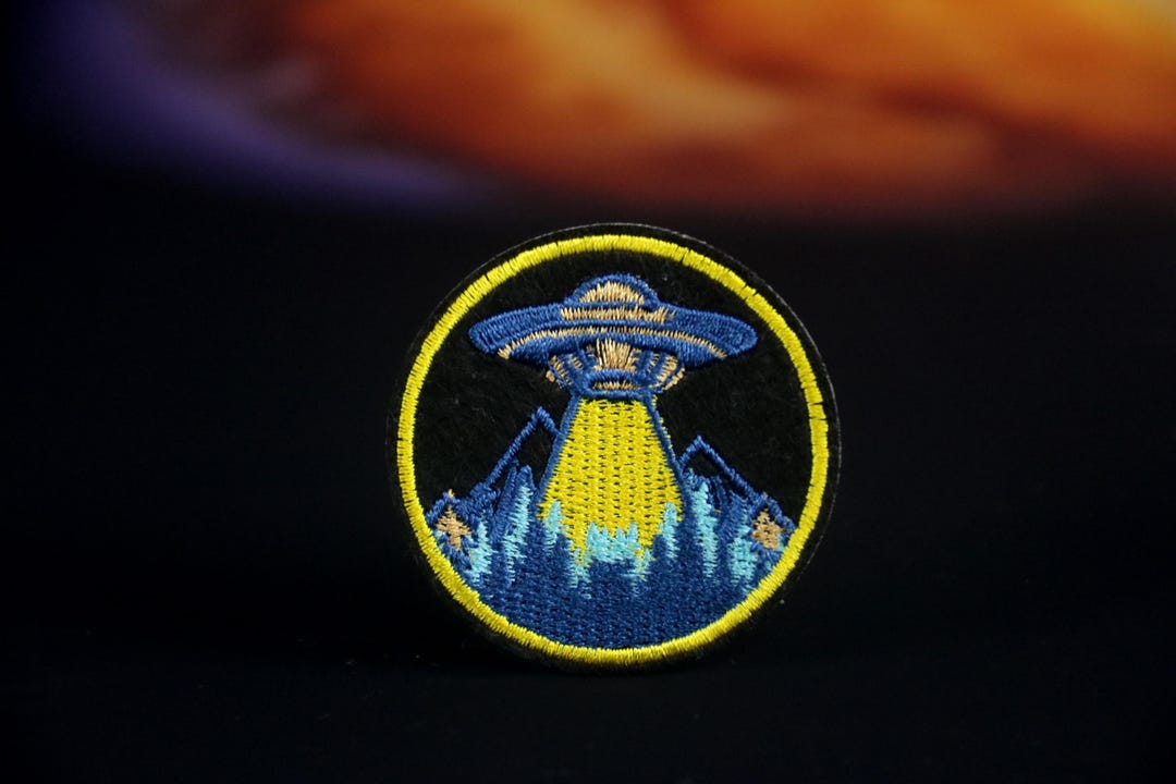 UFO Patch, Alien Patch, Iron on Patch, Stick on Patch, Embroidered ...
