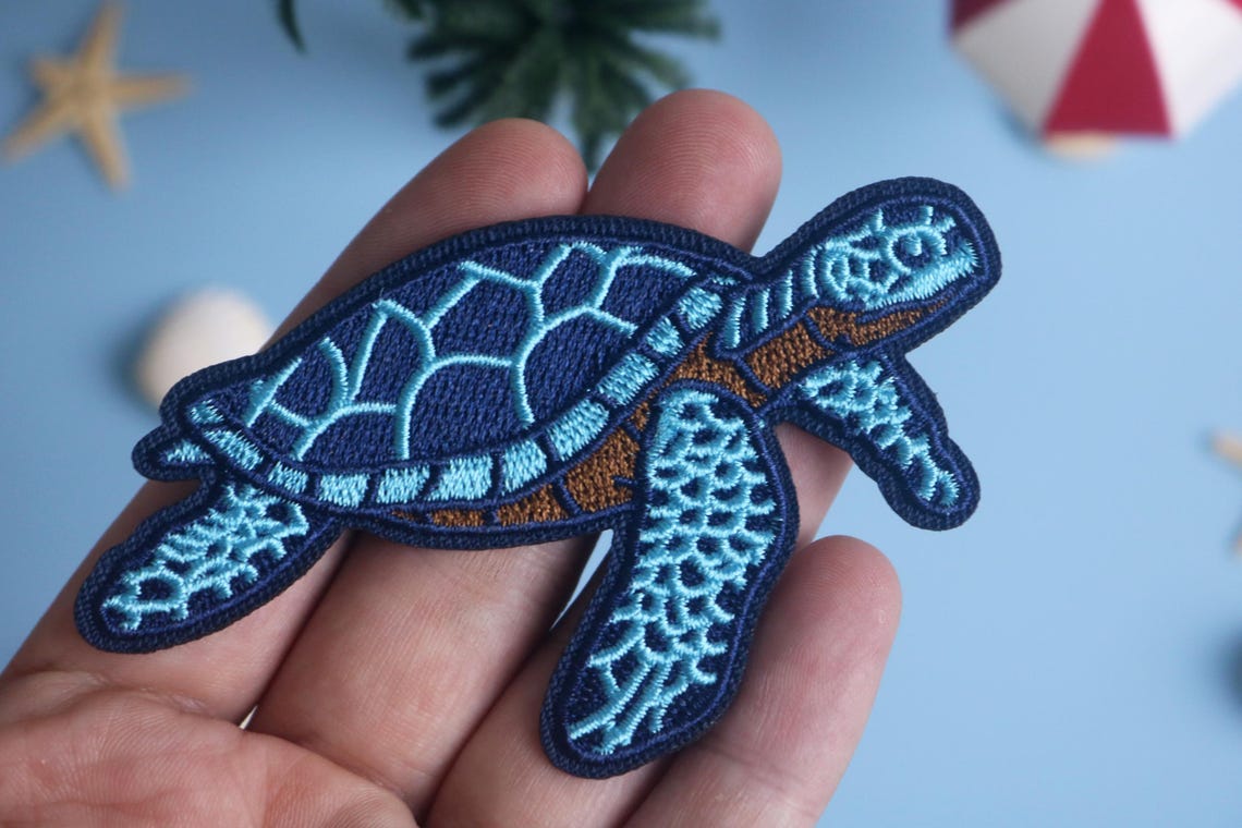 Sea Turtle Patch, Turtle Patch, Iron on Patch, Embroidered Patch, Funny ...