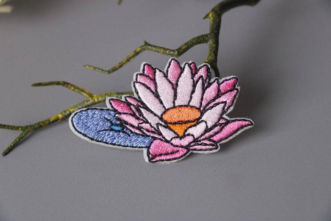 Gorgeous Lotus Patch, Flower Patch, Iron on Patch, Stick on Patch ...