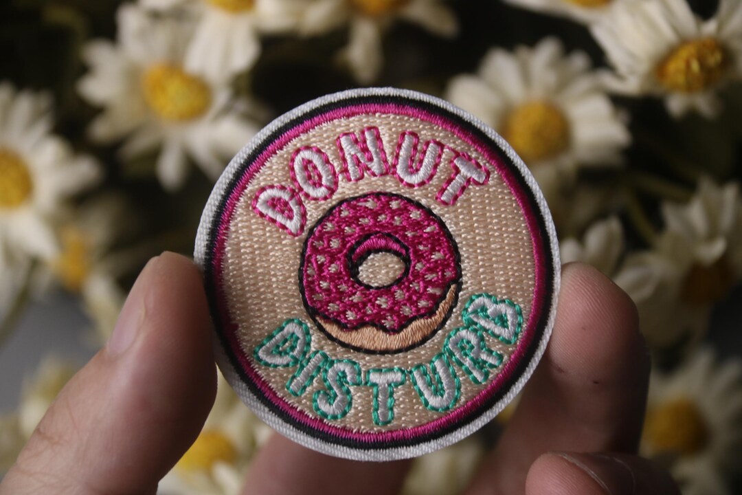 Donut Patch, Donut Disturb Patch, Iron on Patch, Stick on Patch ...