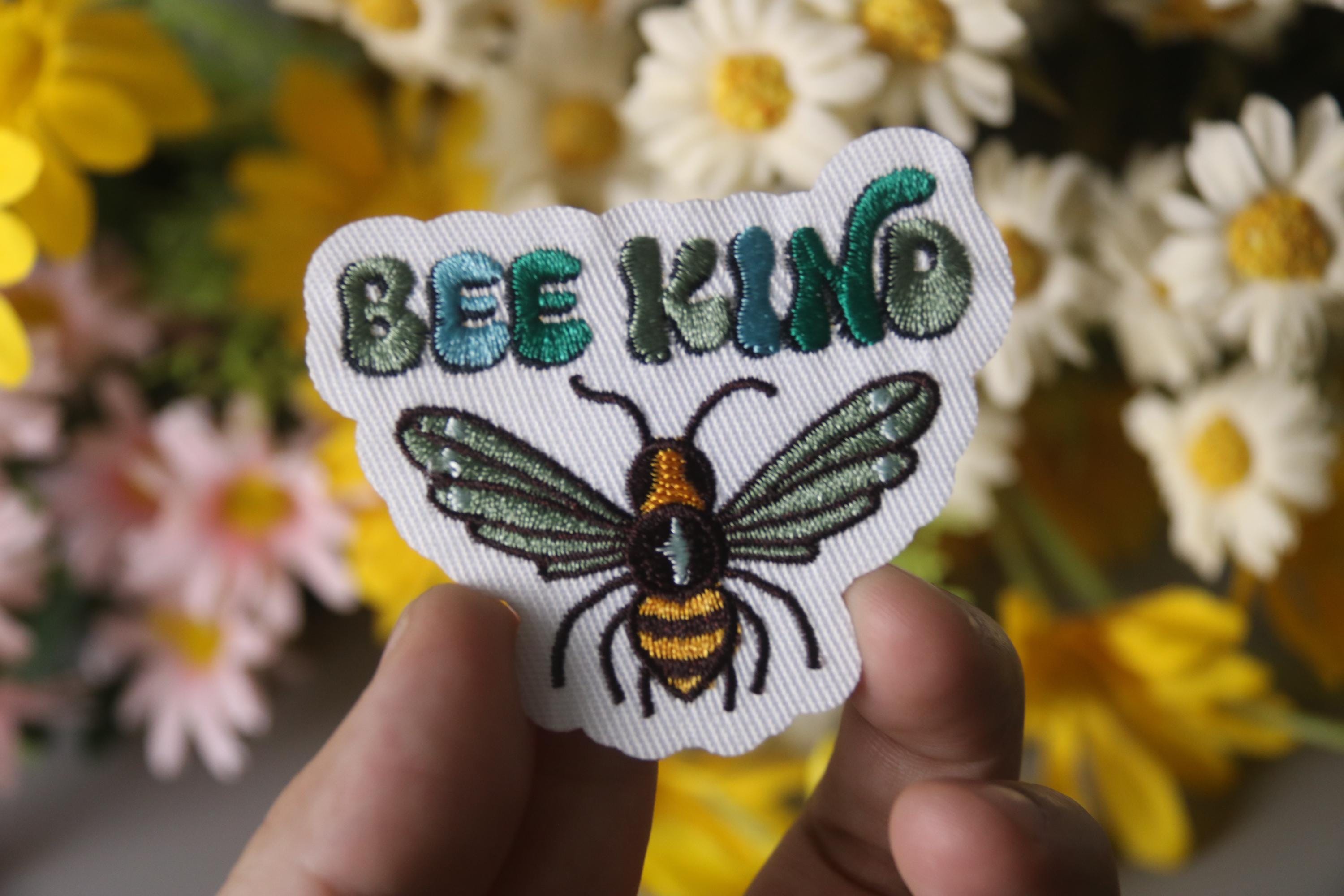 Be Kind Patch, Bee Patch, Iron on Patch, Embroidered Patch, Funny Patch ...