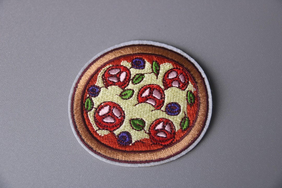 Pizza Patch, Food Patch, Iron on Patch, Stick on Patch, Embroidered ...
