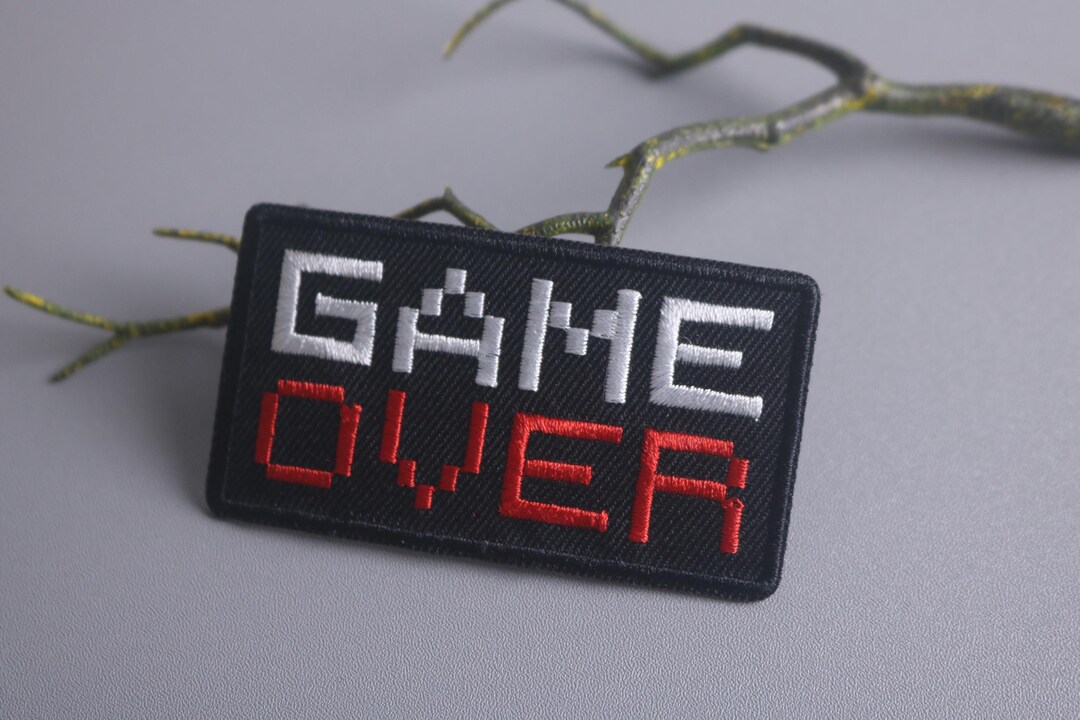 Game Over Patch, Game Patch, Iron on Patch, Embroidered Patch, Funny Patch, Aesthetic Patch ...