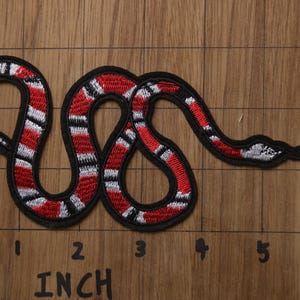 Red Snake Patch, Iron on Patch, Embroidered Patch, Funny Patch ...