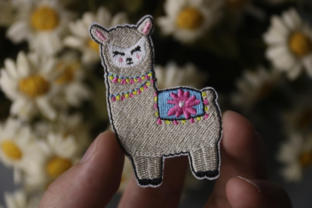 Alpaca Patch, Llama Patch, Iron on Patch, Stick on Patch, Embroidered ...