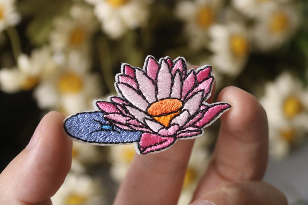 Gorgeous Lotus Patch, Flower Patch, Iron on Patch, Stick on Patch ...