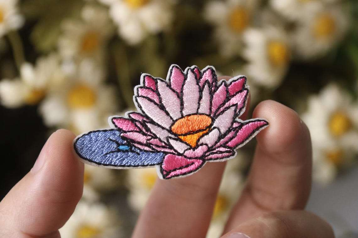 Gorgeous Lotus Patch, Flower Patch, Iron on Patch, Stick on Patch ...