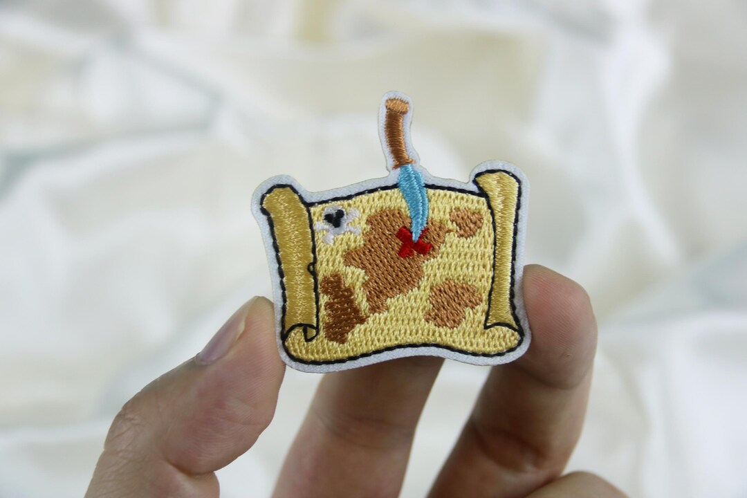 Treasure Map Patch, Pirate, Adventure, Iron on Patch, Stick on Patch ...