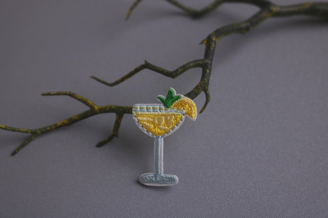 Tiny Martini Patch, Cocktail Patch, Juice, Iron on Patch, Embroidered ...