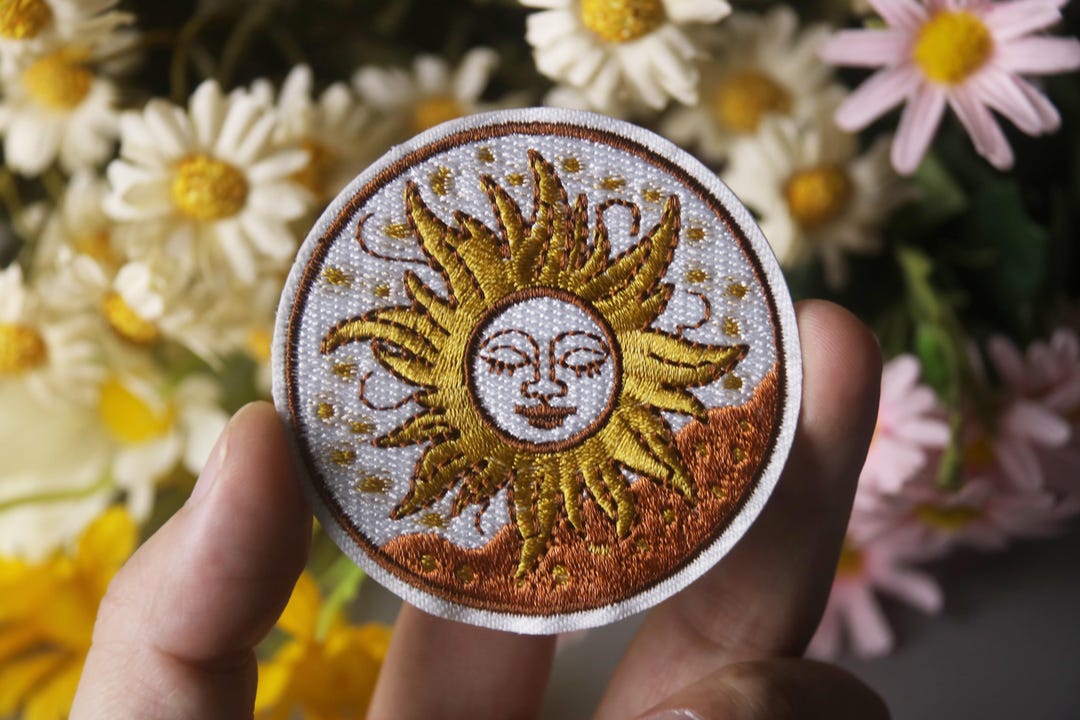 Sun Patch, Bohemia Patch, Iron on Patch, Stick on Patch, Embroidered ...