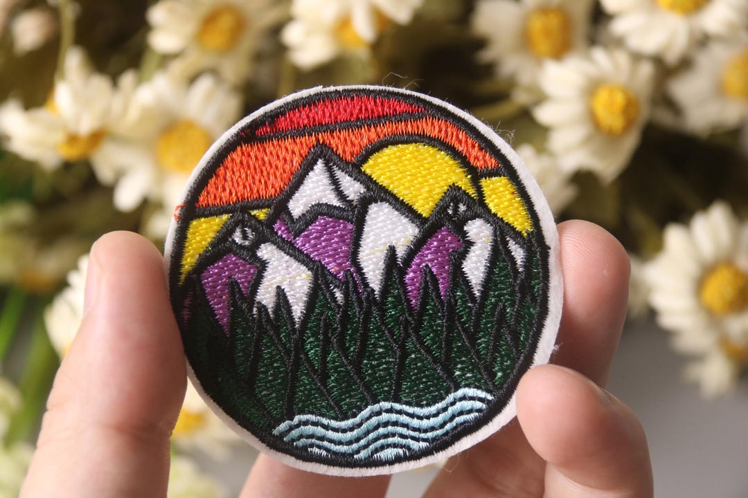 Mountain Badge Patch, Adventure Patch, Outdoor, Iron on Patch, Stick on ...