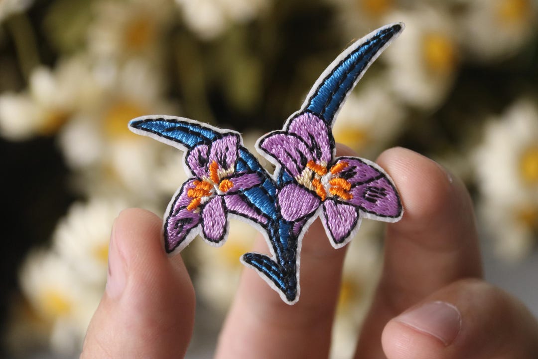 Orchid Patch, Flower Patch, Iron on Patch, Stick on Patch, Embroidered Patch, Funny Patch ...