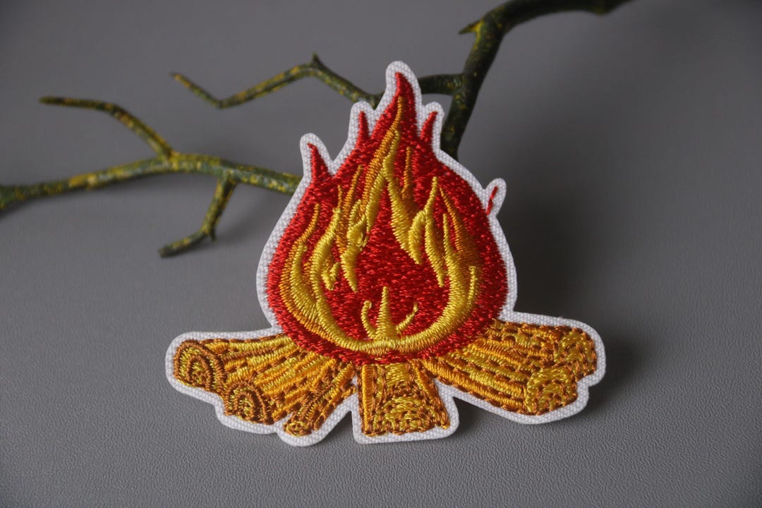 Campfire Patch, Outdoor Patch, Camping, Iron on Patch, Stick on Patch ...