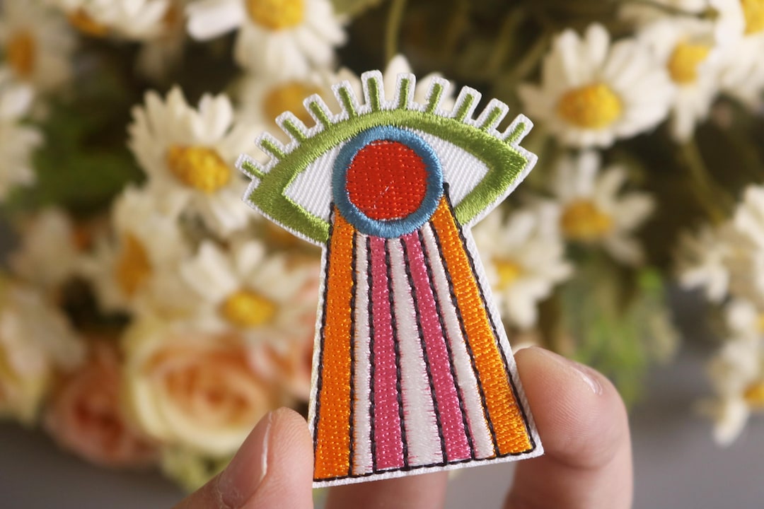Evil Eye With Laser Patch, Eye Patch, Iron on Patch, Embroidered Patch ...