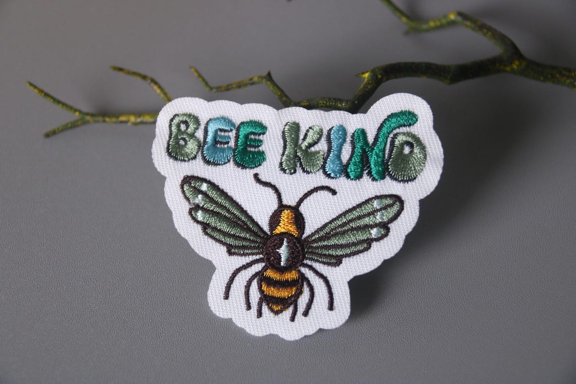 Be Kind Patch, Bee Patch, Iron on Patch, Embroidered Patch, Funny Patch ...