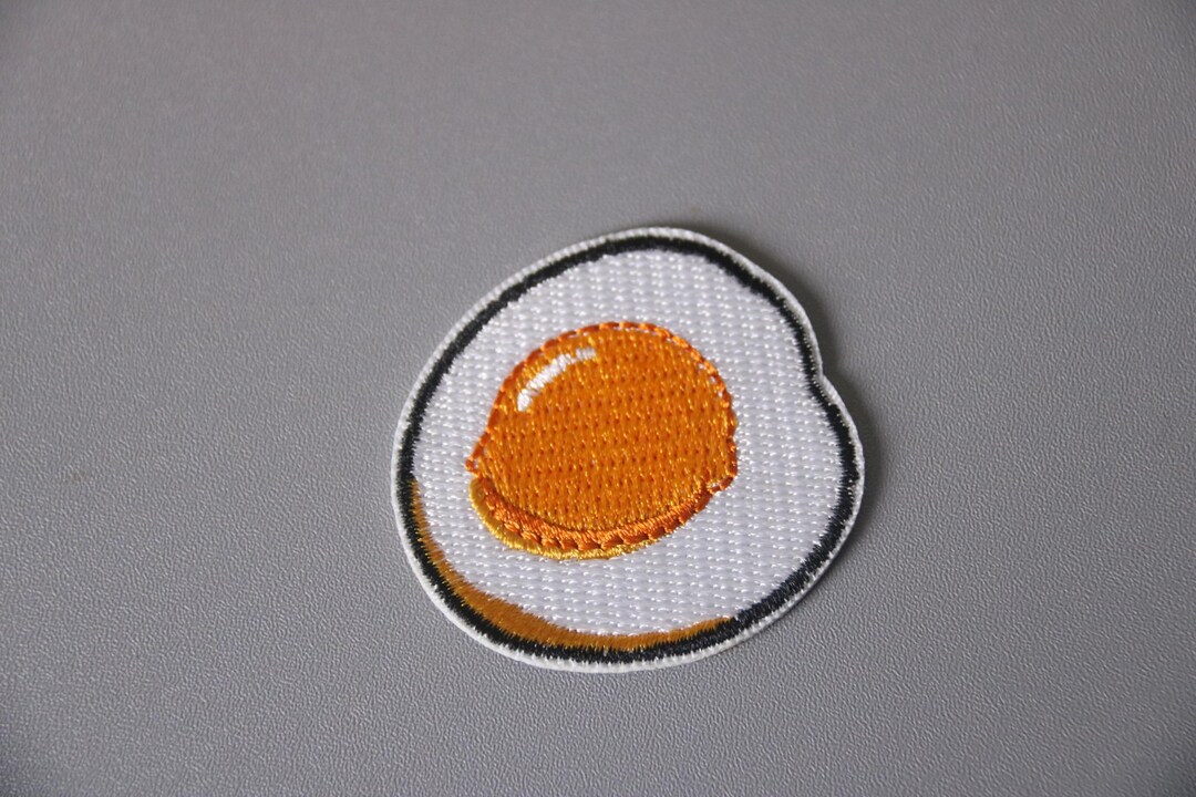 Poached Egg Patch, Egg Patch, Iron on Patch, Embroidered Patch, Funny ...