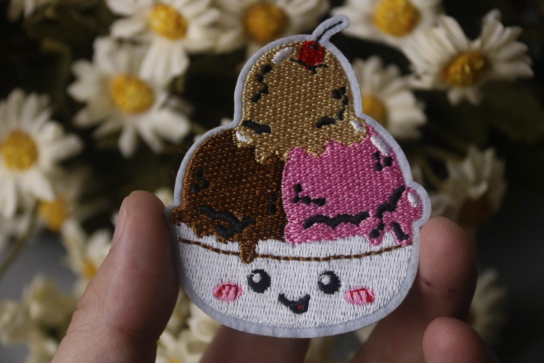Ice-cream Patch, Sundae Patch, Iron on Patch, Stick on Patch ...