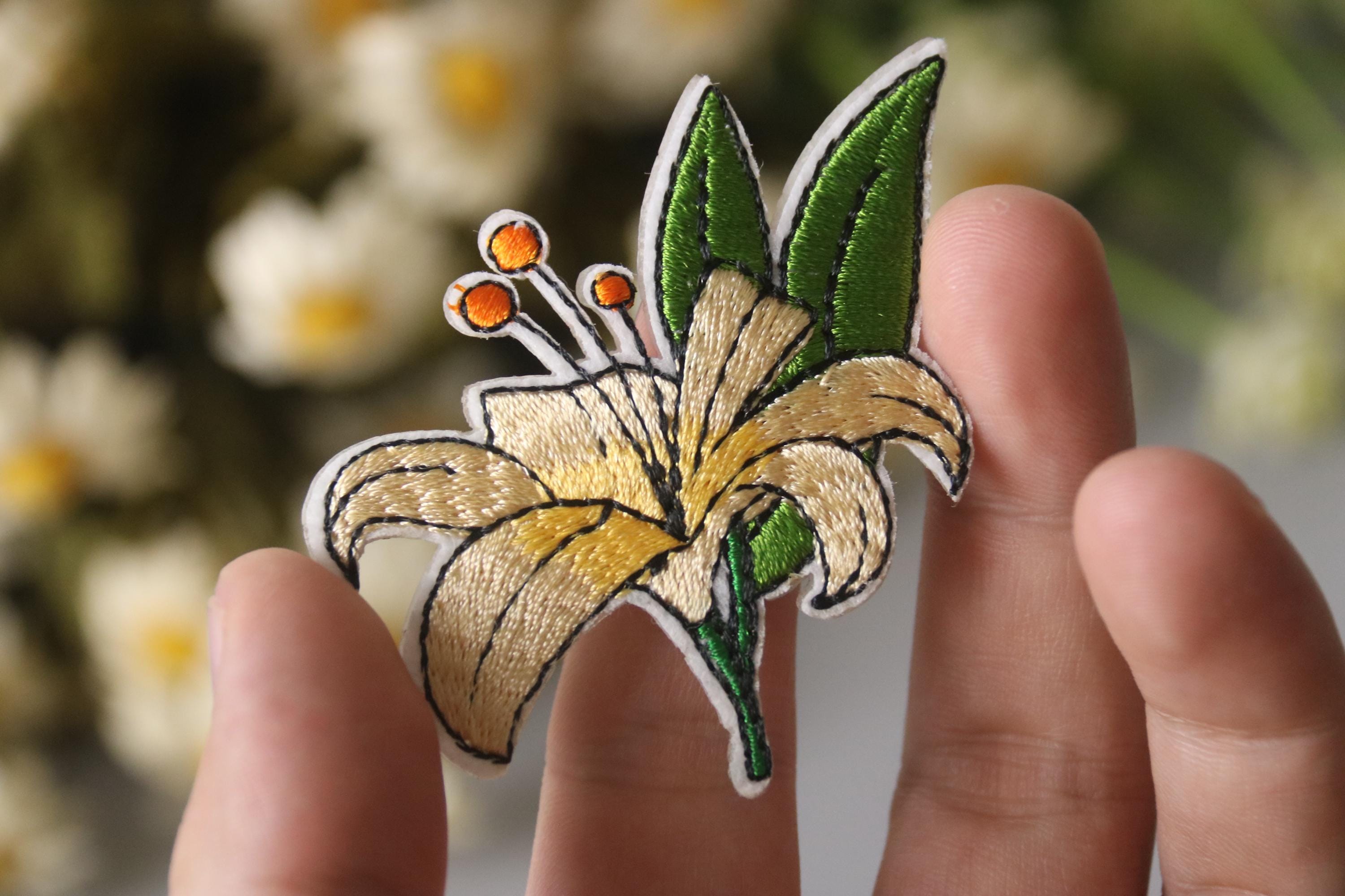 Lily Flower Patch, High End Patch, Iron on Patch, Stick on Patch ...