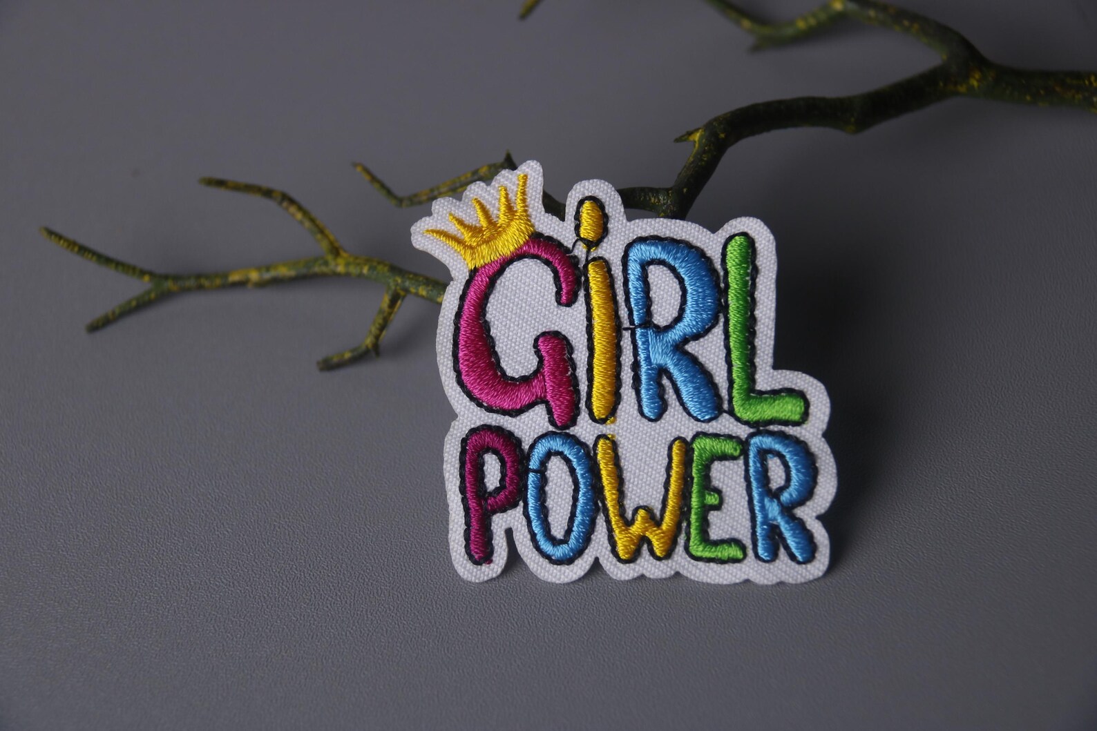Girl Power Patch, Feminist Patch, Crown, Iron on Patch, Stick on Patch ...