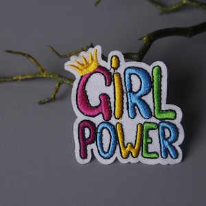 Girl Power Patch, Feminist Patch, Crown, Iron on Patch, Stick on Patch ...