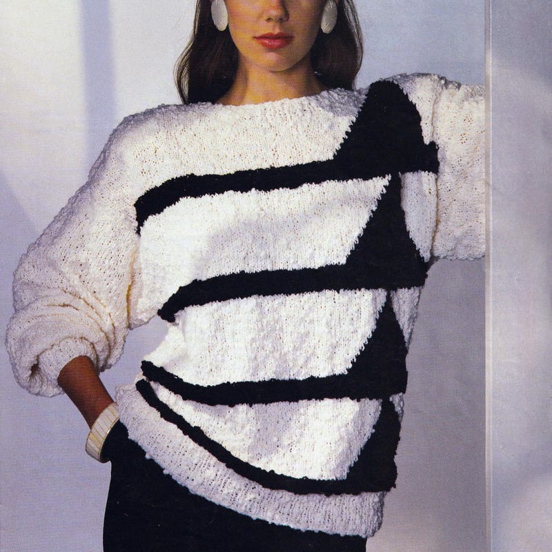 80s Triangle Sweater - Etsy