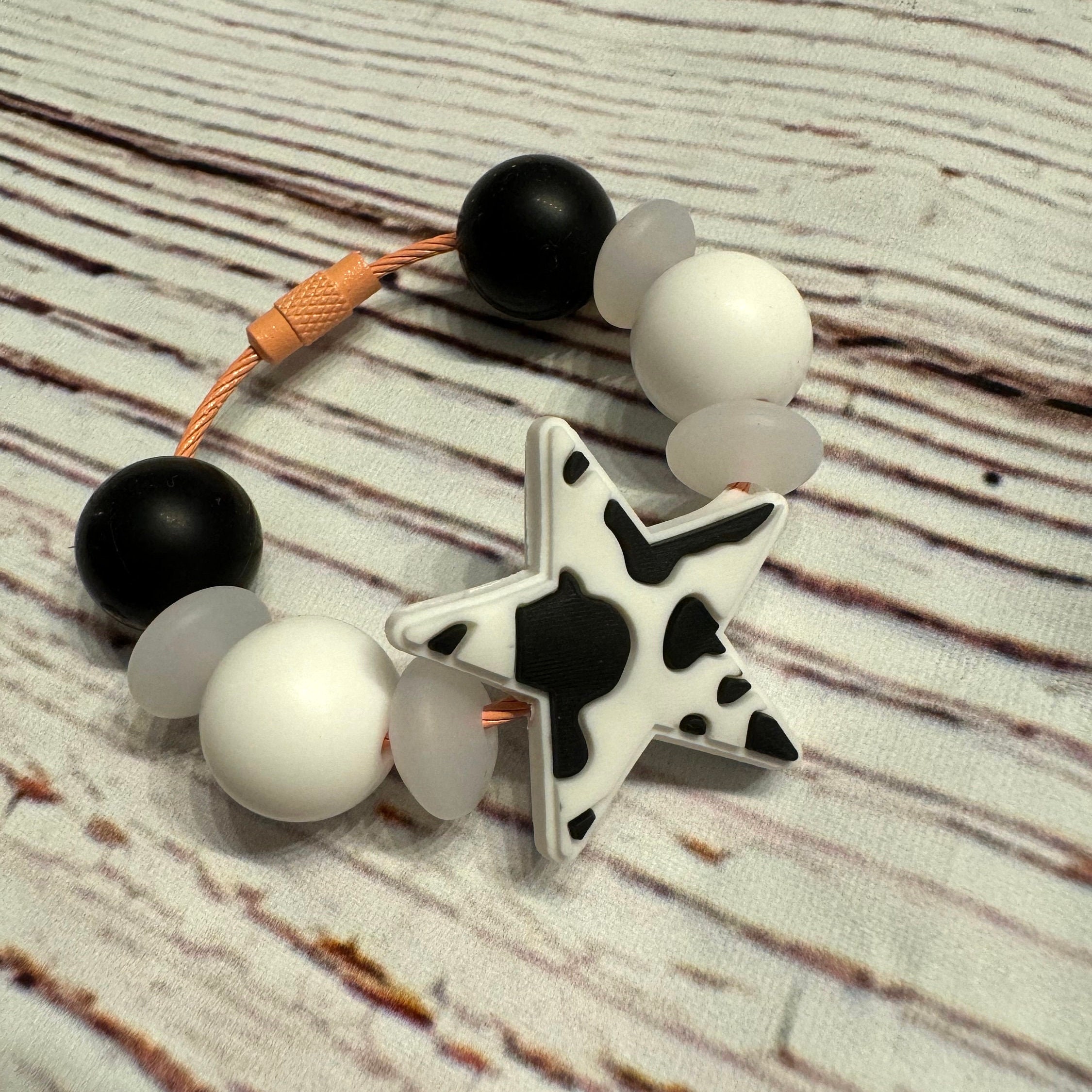 Cow Print Star Tumbler Charm - Etsy