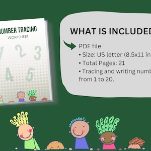 Printable Dotted Numbers | 1-20 Number Tracing Worksheet Tracing ...