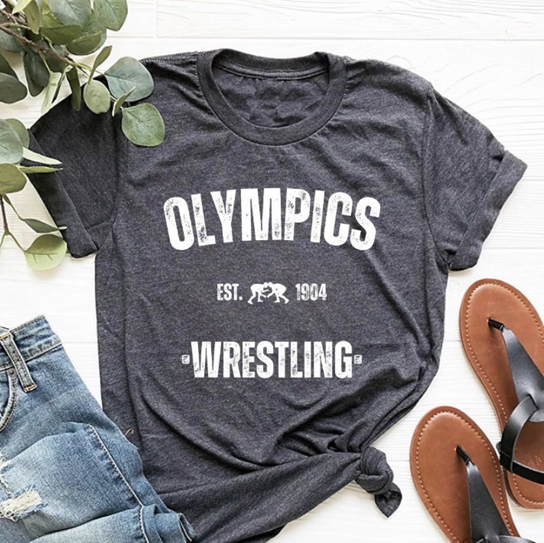 Olympic Wrestling Shirt, Wrestling Sportswear, Wrestling Competition Tee, Wrestlers' Clothing ...