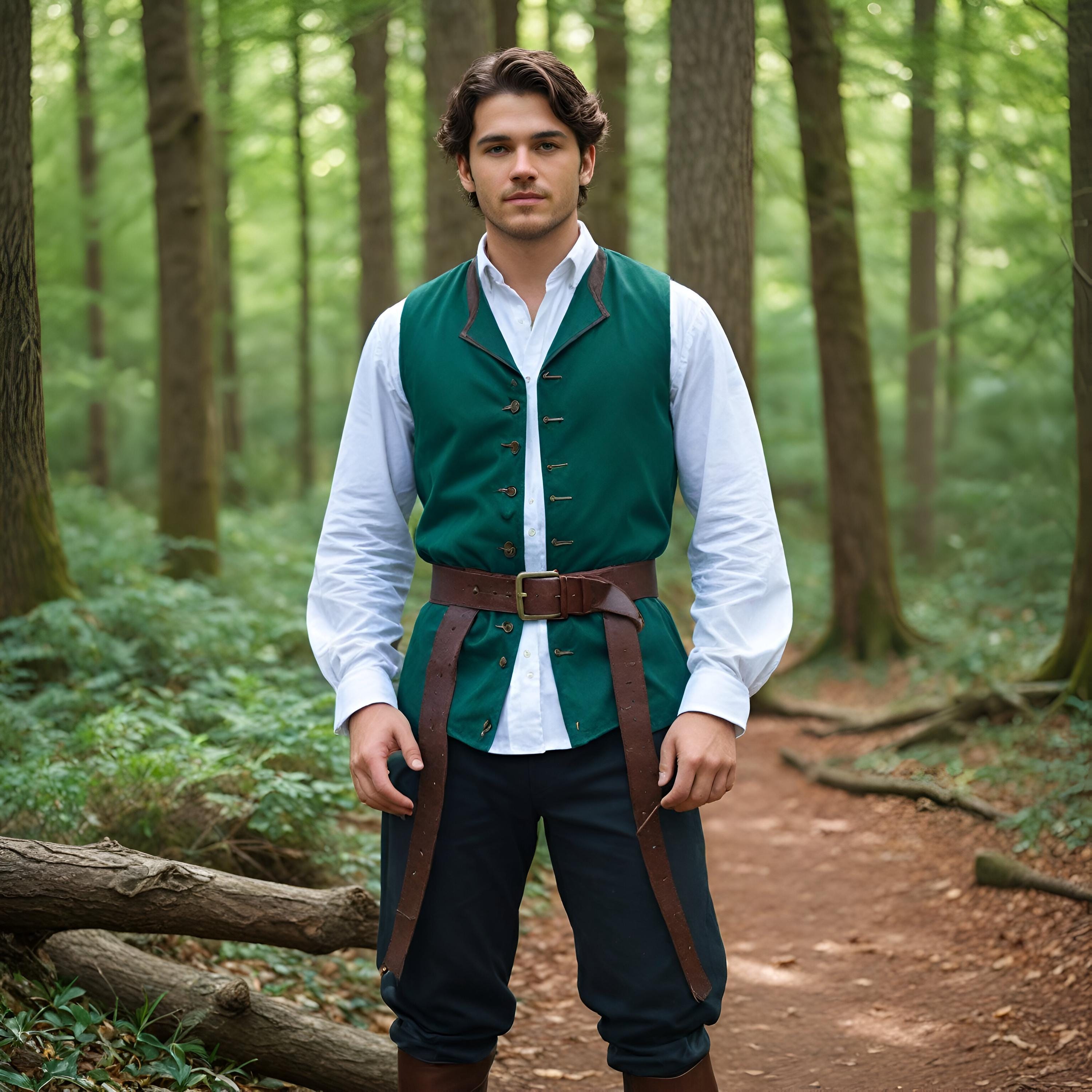 Stylish Forest Archer Cosplay Costume | Trendy Men's Renaissance Vest ...