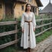Elegant Medieval Maiden Costume Classic Exquisite Renaissance White ...