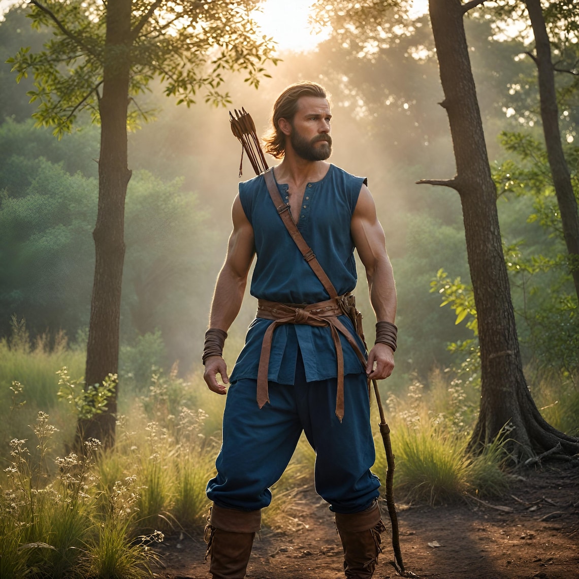 Forest Archer Cosplay Costume | Men's Medieval Hunter Festival Outfit ...